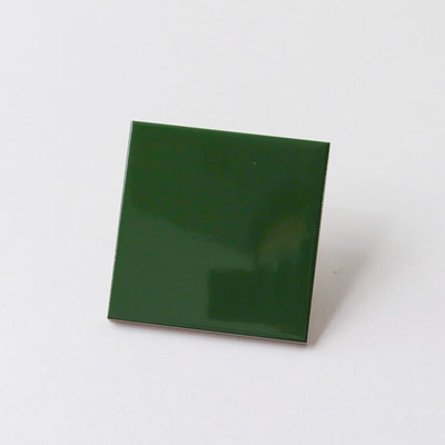 Interior Restaurant Ceramic Wall Tiles 100x100mm Dark Green Glossy Surface