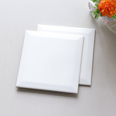 Kitchen Backsplash Water Resistant Tile 150X150 Glossy White Ceramic Subway Tile