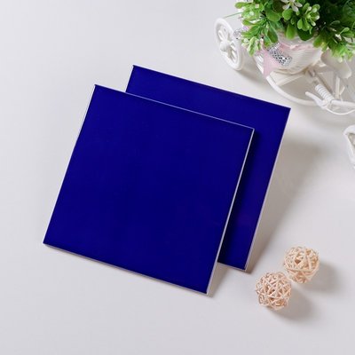 Living Room Colorful Wall Tiles 15X15cm Treasure Blue Ceramic Glazed Wall Tiles