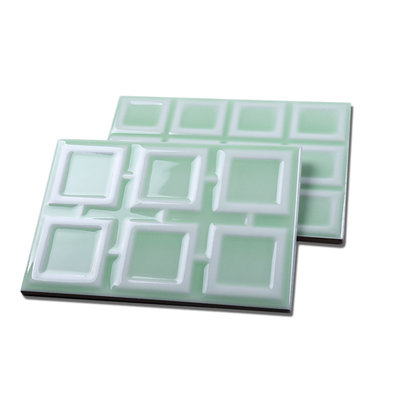 Light Green Coloured Kitchen Wall Tiles 120x180mm Colorful Mosaic Tile
