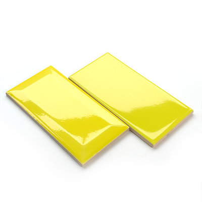 Decorative Modern Kitchen Splashback Tiles Yellow For Commercial / Residential
