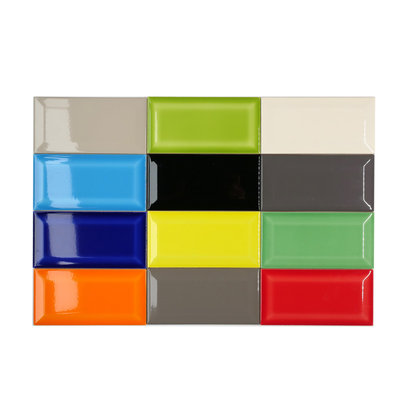 Decorative Modern Kitchen Splashback Tiles Yellow For Commercial / Residential