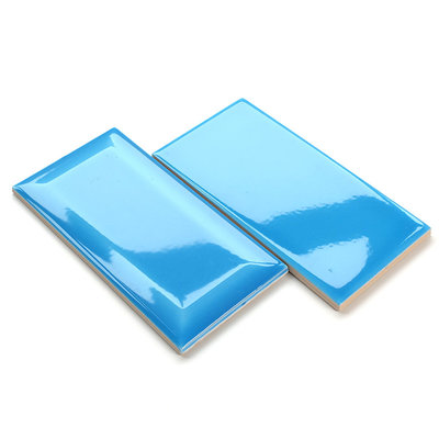 Sky Blue Colorful Wall Tiles 75x150mm Living Room Design For Interior Decoration