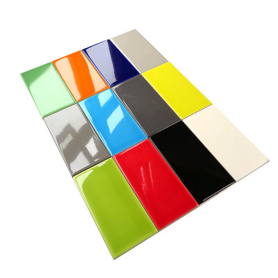 Acid Resistant Colorful Kitchen Wall Tiles Red Subway Tile Kitchen Backsplash