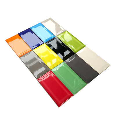 Acid Resistant Colorful Kitchen Wall Tiles Red Subway Tile Kitchen Backsplash