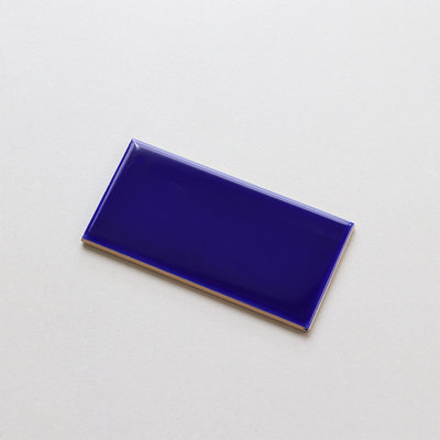 Treasure Blue Colorful Wall Tiles 75mm X 150mm Bevelled Edge 7mm Thickness