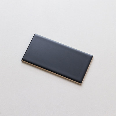 3x6 Glazed Ceramic Wall Tile Beveled Matt Surface Pure Black Subway Tile