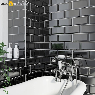 75x150 Ceramic Wall Tiles Glazed Surface Anti Skidding For Herringbone Kitchen
