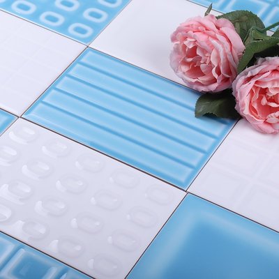 Kitchen Colorful Kitchen Wall Tiles Light Blue Glazed Ceramic Tile 4.7 X 7 Inch