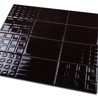 Deep Coffee Glazed Ceramic Subway Tile 4.7x7 Inch For Kitchen Backsplash