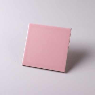 Glazed 4x4 Ceramic Tile Pink Subway Tile For Back Splash Wall Decoration