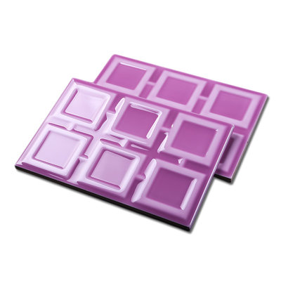 Purple Color Handmade Porcelain Tiles 4.7x7 Inch Glossy Surface Slip Resistance