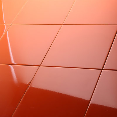 200x200 Orange Ceramic Wall Tiles Acid Resistant Polished Finish For Bathrooms