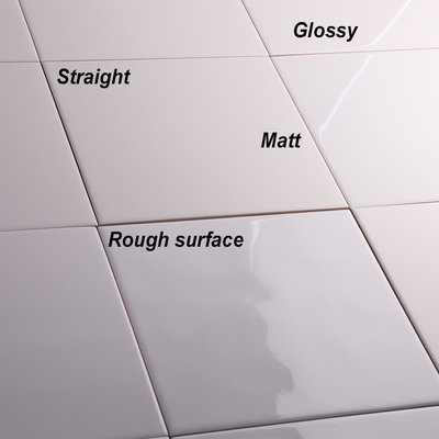 White Horse Non Slip Ceramic Bathroom Floor Tiles 20X20 Wear Resistant
