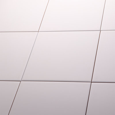White Horse Non Slip Ceramic Bathroom Floor Tiles 20X20 Wear Resistant