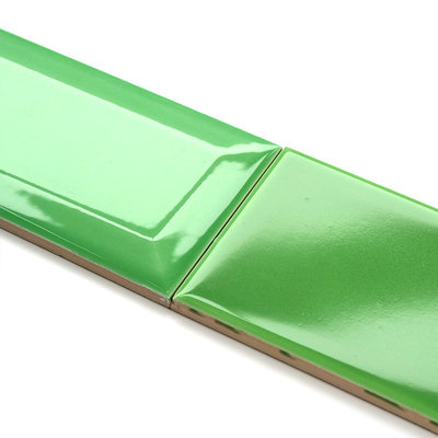 Jade Green Colorful Wall Tiles 3x6 Inch Smooth Glaze For Kitchens / Bathrooms