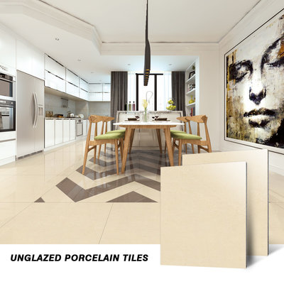 Pure Color Anti Skid Bathroom Floor Tiles Polished / Matt Full Body Porcelain Tile