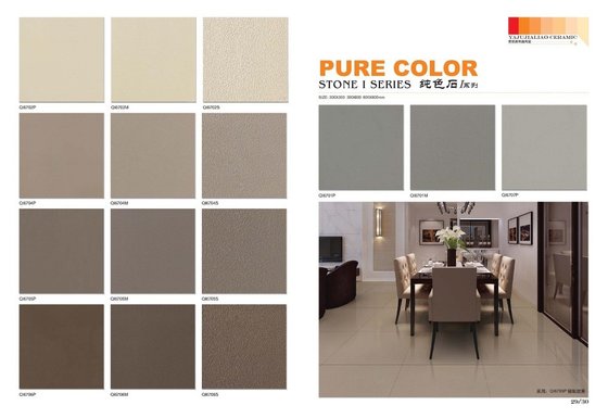 Full Body Vitrified Pure Color Porcelain Tiles 600x600 Polished / Matt Surface