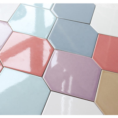 Rhombus Shape Glazed Ceramic Wall Tile 150x150 Decorative Exterior Tiles