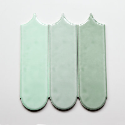 Feather Shape Glossy Decorative Wall Tiles 90x300 Non Slip For Living Room