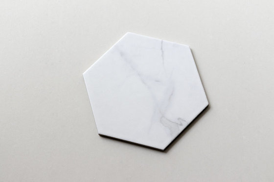 Bedroom Hexagon Porcelain Mosaic Tile Strong Stain Resistance Glazed Finish