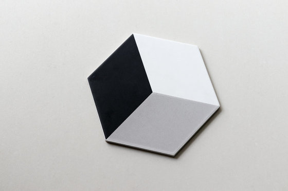 Classic Decoration Hexagon Ceramic Floor Tile  Straight Edge Type Wear Resistance