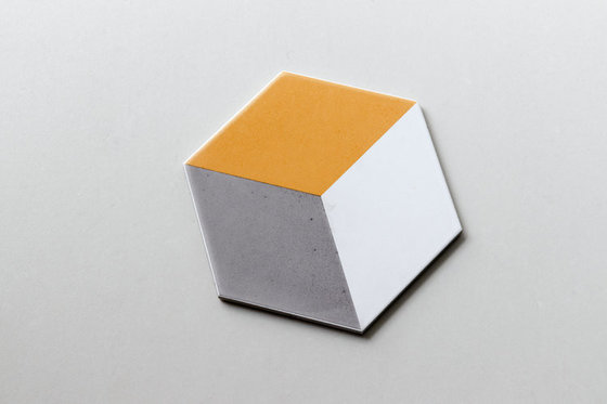 Classic Decoration Hexagon Ceramic Floor Tile  Straight Edge Type Wear Resistance
