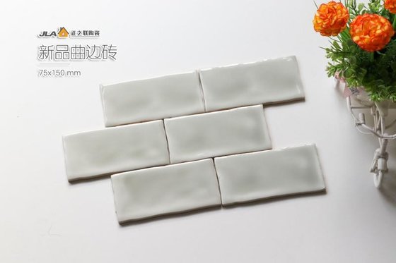 Spanish Style Interior Wall Tiles / Rustic Ceramic Tile Wavy Surfce Water Resistance