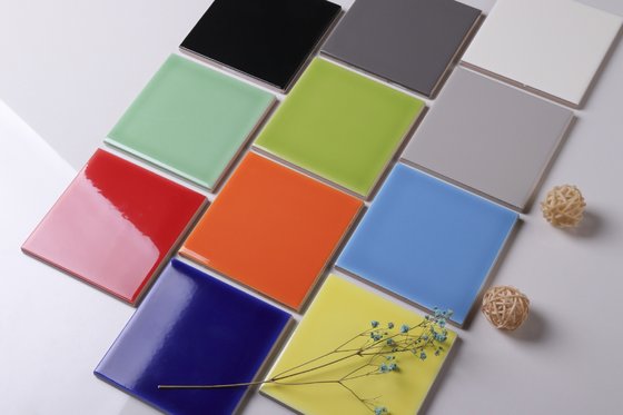 Multi Color 10X10cm Ceramic Subway Tile For Bathroom Room Decoration