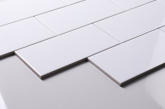 4*8 Inch 100*200mm Kitchen Ceramic Beveled Matt Glossy Subway Tile In White