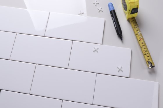 4*8 Inch 100*200mm Kitchen Ceramic Beveled Matt Glossy Subway Tile In White