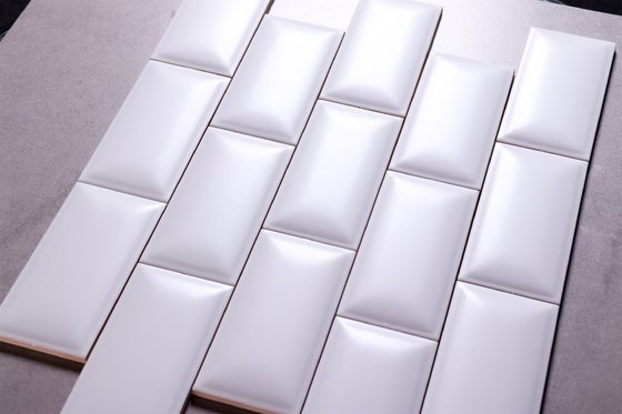75x150mm Ceramic Wall Tiles Bread Look Design White Color Decorative