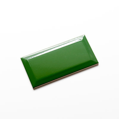 100x200mm Green Bevel  Subway Tiles For Interior Wall Decoration Water Absorption