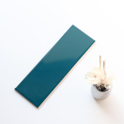 Spanish Style Decor Ceramic Tiles , Wavy Surfce Water Resistance Subway Tile