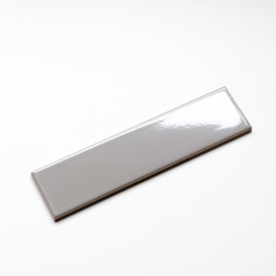 75x300 Mm Glazed Ceramic Subway Wall Tile Balcony Wall Design In Grey Color