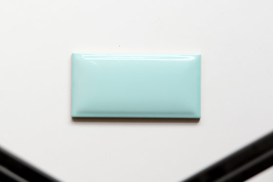 Home Decor Glazed Skyblue Subway Wall Tile 7.5x15cm With Bread Shape