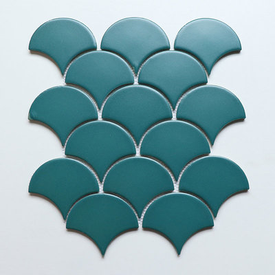Fan Shape Porcelain Mosaic Decoration Wall Tiles For Living Room