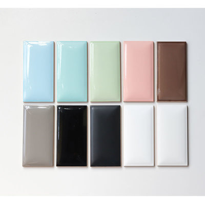 75*150mm Glossy Colorful Macarons Bread Look Subway Tile