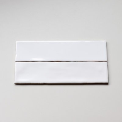 75*300mm Irregular Wave White Ceramic Bathroom Subway Tile