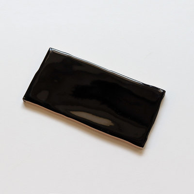 Irregular Wave Black 75x150mm Ceramic Subway Kitchen Tile