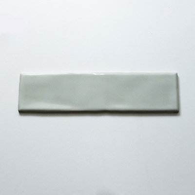Wavy Edge Ceramic Tiles 3x12 Inch Cement Green Color Kitchen Decorative Tiles