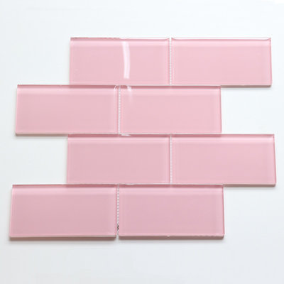 Interior Glossy Kitchen Backsplash Glass Mosaic Tiles