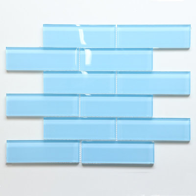 Interior Glossy Kitchen Backsplash Glass Mosaic Tiles