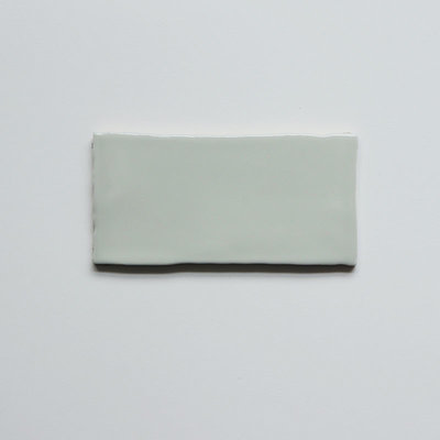 Background Decor Cement Green Color Design Wave Edge Ceramic Wall Tile
