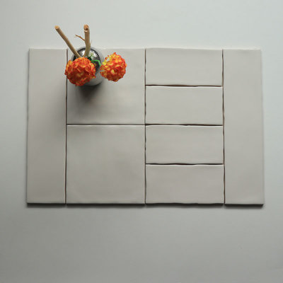 75x150mm Glossy Bathroom Wall Glazed Ash Grey Tile Design