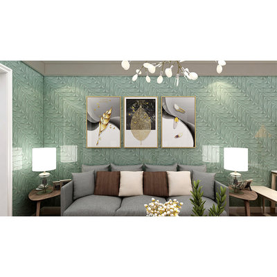 Bathroom Shower Irregular Wavy Design Jade Green Color Waterproof Ceramic Wall Tile