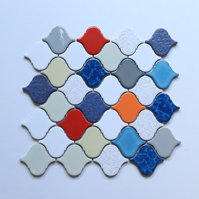 268X260mm Lantern Shape Mix Color Ceramic Tile Mosaic