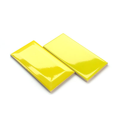 Pure Color Ceramic Wall Tile Bathroom Tile Decor Beveled Edge Gloss / Matt 75X150mm Tile