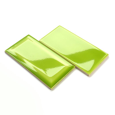 75X150mm Green Blue Yellow Color Glossy Bevelled Glazed Ceramic Wall Tile