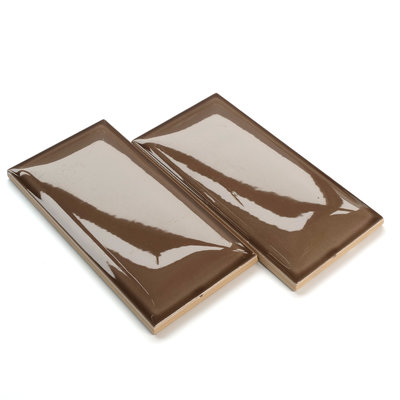 Subway Tile Brown Ceramic Bathroom Wall Tile For Backsplash Kitchen Restaurant Project